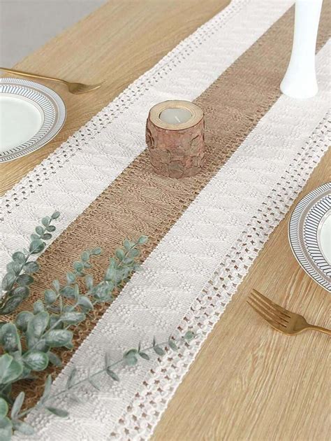 Boho Table Runner Macrame Table Runners For Home Decor Cream And Brown