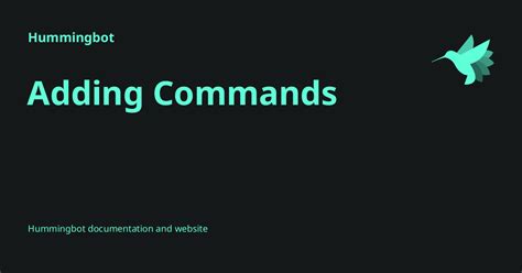 Adding Commands Hummingbot