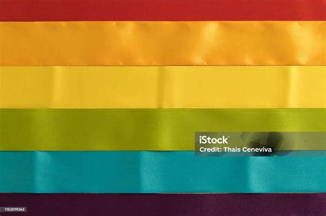Ribbons Forming Rainbow Colors Gay Pride Flag Colors Lgbt Community