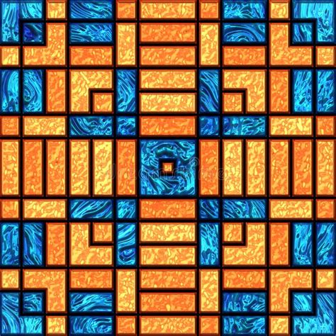 Seamless Bright Stained Glass Pattern Stock Illustration Illustration