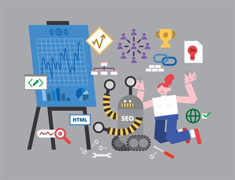 Search Engine Optimization Flat Geometric Design 22774216 Vector Art At