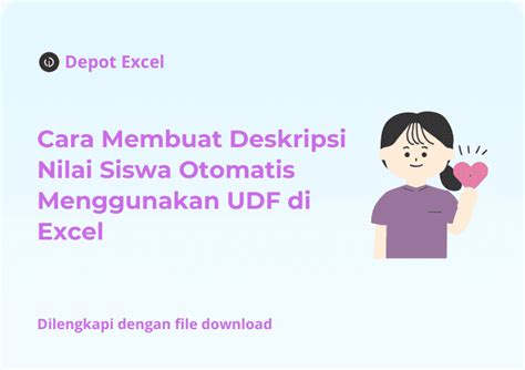 Cara Membuat Deskripsi Nilai Siswa Otomatis Menggunakan Udf Di Excel Depot Excel