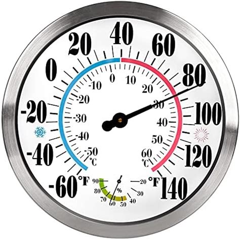 Taylor Extra Large Metal Wall Indoor Outdoor Thermometer