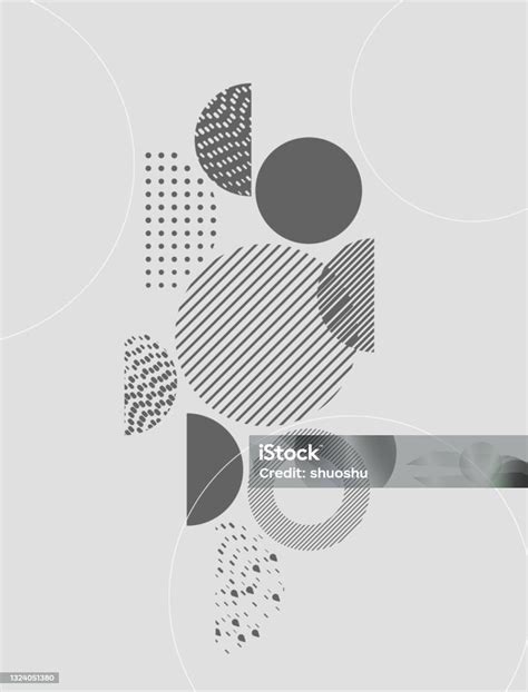 브로셔 디자인을 위한 회색 추상 반원 기하학적 스트라이프 모양 패턴 배경 반원에 대한 스톡 벡터 아트 및 기타 이미지 반원 원형 가상현실 Istock