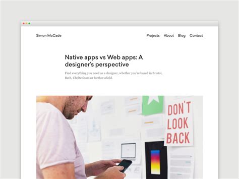 Blog Native Apps Vs Web Apps A Designers Perspective By Simon McCade On Dribbble
