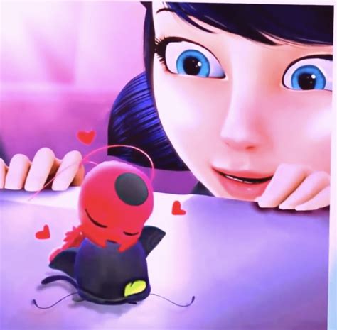Marinette See Tikki And Plagg Sleeping Plagg Have One Eye Open Miraculous Ladybug Movie