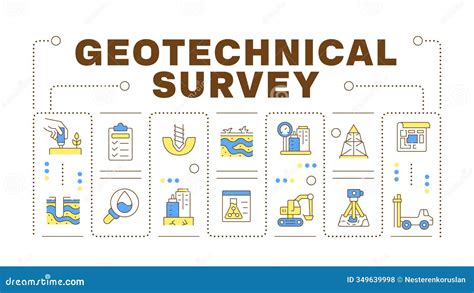 Geotechnical Survey Word Concept Isolated On White Vector Illustration