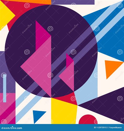 Abstract Overlapping Geometric Shapes Background Composition 7 Stock