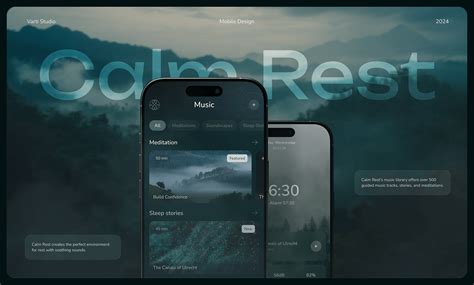 Calm Rest App Uiux Design Mobile Design Behance