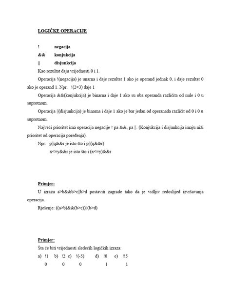 04 Logičke Operacije Pdf