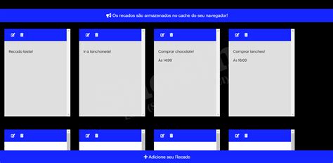 Bloco De Recados Criado Em Html Css E Js Script Php Aqui Brasil Oficial