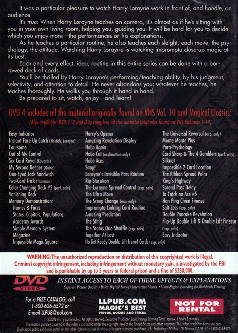 Harry Lorayne Magic Books — Harry Loraynes Official Magic And Memory Website