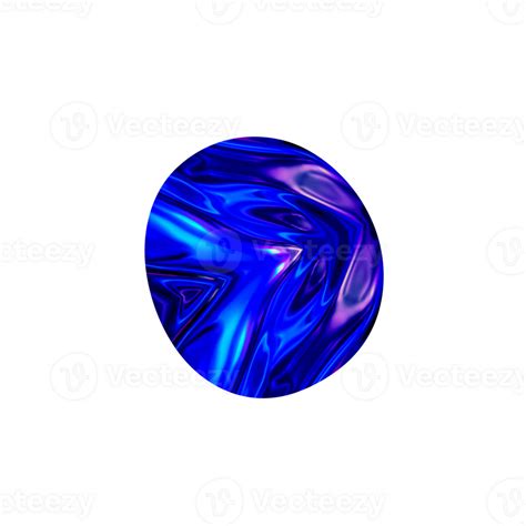Abstract Blue Metallic Liquid Pattern In A Circular Shape 67558781 Png