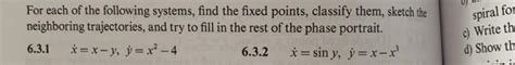 solved for each of the following systems find the fixed
