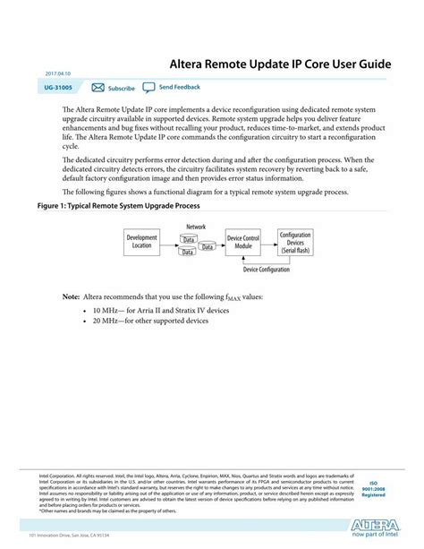 Pdf Altera Remote Update Ip Core User Guide Intel Fpga … Remote