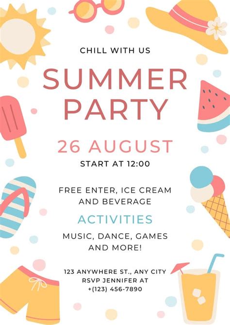 Free Printable Customizable Beach Flyer Templates Canva