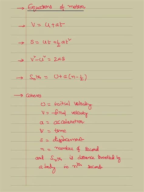 Physics One Dimensional Motion Equations Tessshebaylo