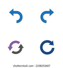 Undo Redo Insert Refresh Icons Set Stock Vector Royalty Free