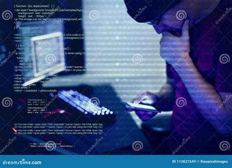 computer hacker hacking for important document stock image image of