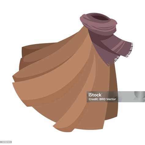 마법 캐릭터의 스카프로 망토 바람에 날아가는 옷의 벡터 일러스트레이션 만화 드라큘라 망토 흰색에 고립 된 후드가있는 슈퍼 히어로 케이프 날기에 대한 스톡 벡터 아트 및 기타