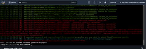 unable to create eks cluster via cli in aws playground kubernetes