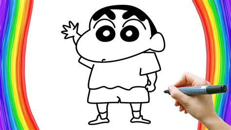 怎样画蜡笔小新 How to draw Crayon Shin Chan 蜡笔小新简笔画 YouTube