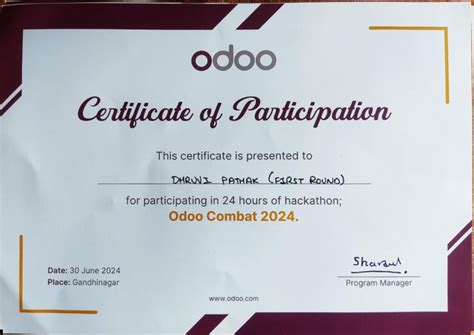 odoo hackathon webdevelopment mernstack learning dhruvi pathak