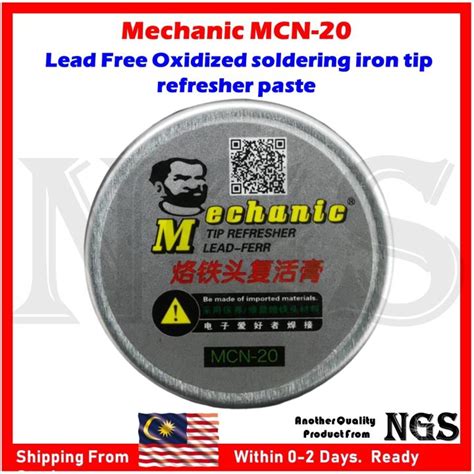 Mechanic MCN-20 Lead Free Oxidized soldering iron tip refresher paste ...