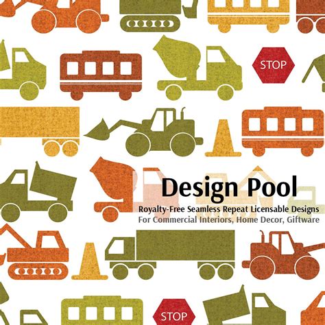 Diggers And Trucks Pattern P532 Design Pool