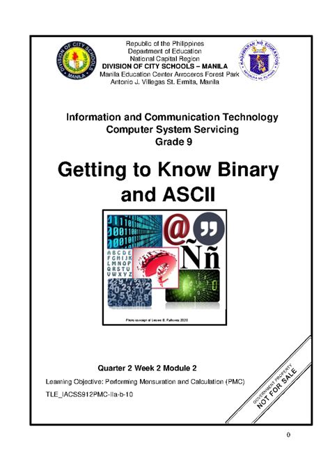 Tle Te 9 Q2 Mod2 Ict Css Understanding Binary And Ascii Codes Studocu