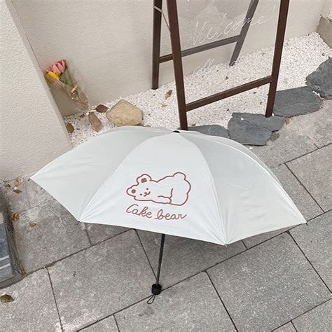 귀여운 양산 암막 캐릭터 우양산 곰돌이 Uv 자외선차단 소형 미니 경량 3단 여름 양우산