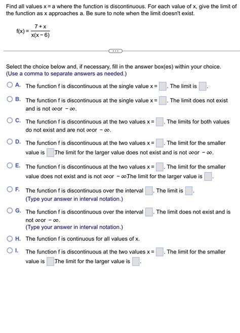 Solved Find All Values Xa Where The Function Is Solved Find All Values Xa Where The Function Is