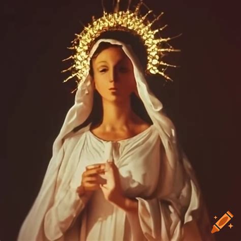 Robot Virgin Mary Statue On Craiyon