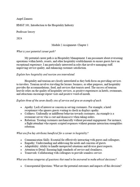 Module 2 Assignment Chapter 1 Zamora Pdf Tourism Social