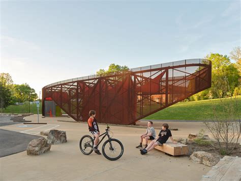 Sanders Pace Architecture Cantilevers Steel Pavilion Over Tennessee Park