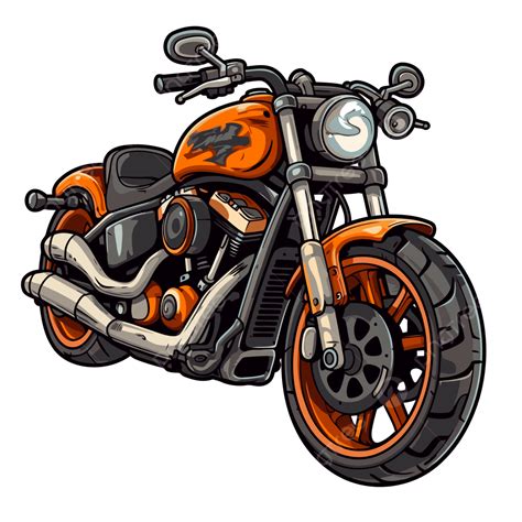 Harley Davidson Clip Art Illustration