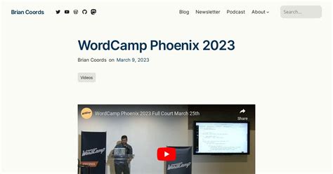 Wordcamp Phoenix 2024 Brian Coords