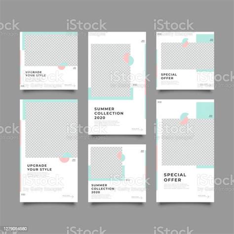 소셜 미디어 배너를 위한 배경 디자인 인스 타 그램 스토리와 포스트 프레임 템플릿의 집합 이미지 기반 소셜 미디어에 대한 스톡 벡터 아트 및 기타 이미지 Istock