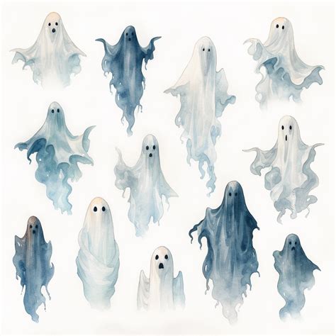 There Are Many Different Types Of Ghosts In This Picture Generative Ai Premium Ai Generated Image