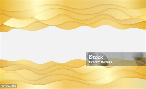 황금 파도 계층 아트 종이 카드 3d 종이 접기 디자인입니다 벡터 일러스트 레이 션 0명에 대한 스톡 벡터 아트 및 기타 이미지 0명 가리기 강 Istock