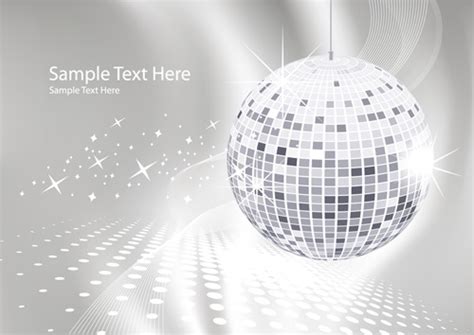 Set Of Disco Ball Theme Background Vector Vectors Graphic Art Designs