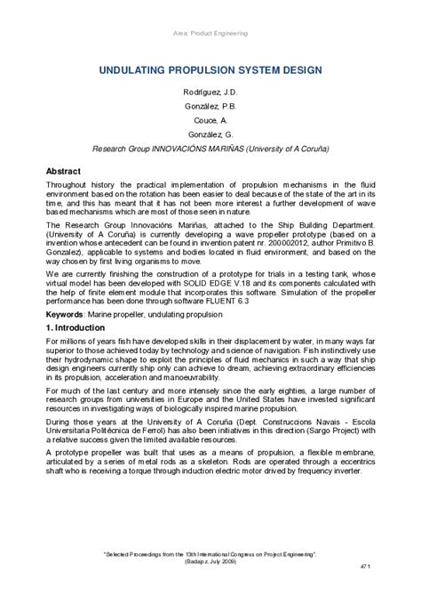 Undulating Propulsion System Design
