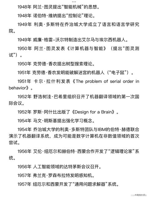 人工智能大事年表 Csdn博客