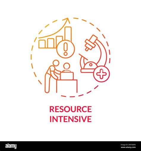 Resource Intensive Red Gradient Concept Icon Stock Vector Image And Art