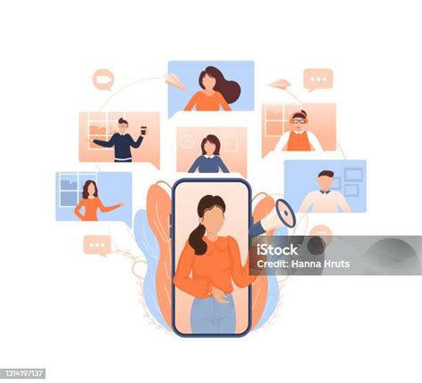 전단지 디자인을 위해 흰색 배경에 메가폰을 들고 있는 친구 남자를 참조하는 템플릿 플랫 스타일로 벡터 그림 가리키기에 대한 스톡