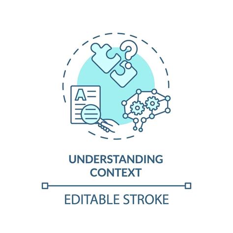 2d Editable Blue Understanding Context Icon Monochromatic Isolated Vector Thin Line