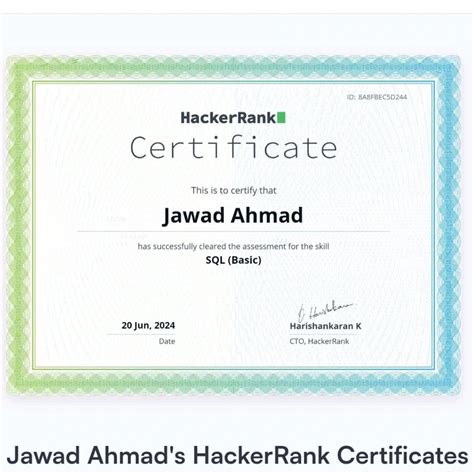 Jawad Ahmad On Linkedin Sql Dataanalysis Hackerrank