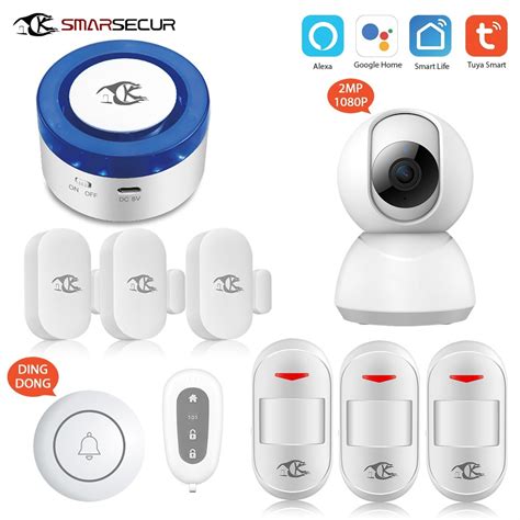 Smarsecur Tuya Smart Life WiFi Tuya Alarm System With WiFi Tuya APP Controlling Intelligent WiFi