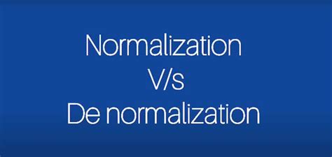Lakshmi K P On Linkedin 🎥 Understanding Normalization Vs Denormalization In Data Management