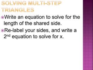 Multi Step Trig Problems PPT